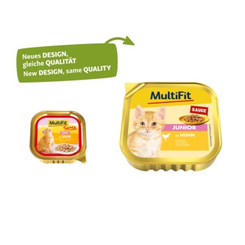 MultiFit Nassfutter Katze Junior, in Sauce, Huhn 32x100 g | FRESSNAPF