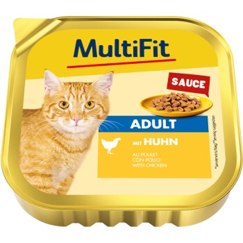 MultiFit Nassfutter Katze Adult, in Sauce, Huhn 64x100 g | FRESSNAPF