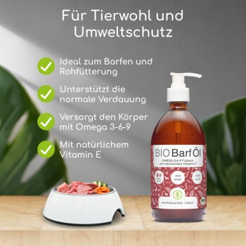 Wolfsbacher Natur Bio Barf Öl 500 ml | FRESSNAPF